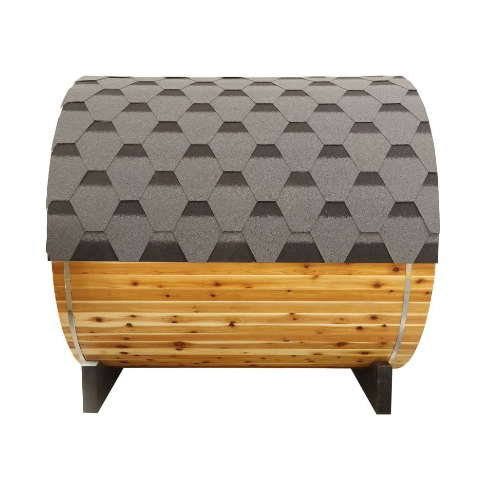 Sunray Galley 4 Person Barrel Sauna with Harvia 6kW Heater — Modern ...